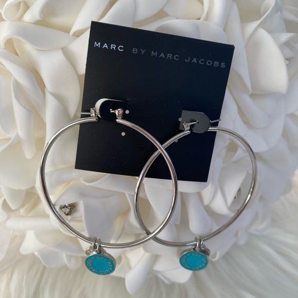 Marc By Marc Jacobs | Jewelry | Nwt Marc Jacobs Enamel Logo Hoop Disc ...